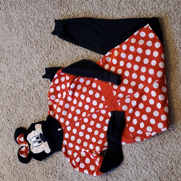 Disney | Other | Minnie Mouse Fleece Union Suit Onesie Costume | Poshmark
